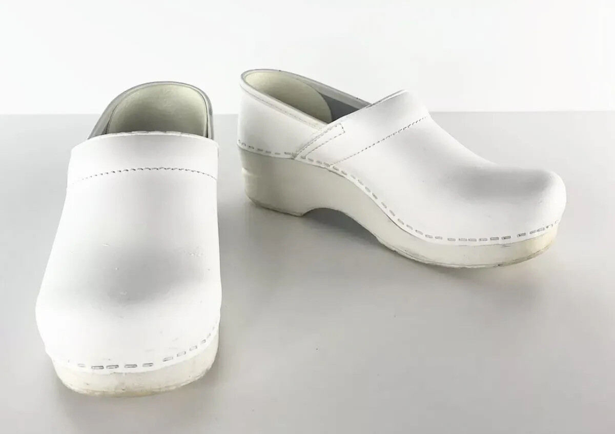 Dansko Womens 36 White Professional Leather Slip On C… - Gem