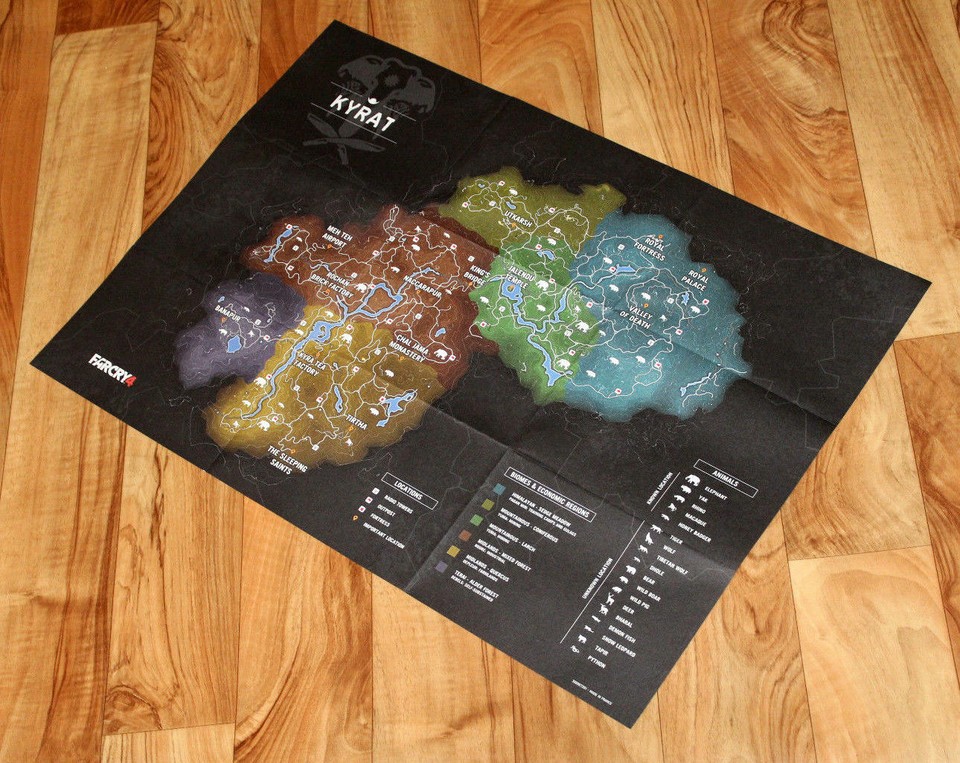 Kyrat Poster / Map Far Cry 4 FarCry PS3 PS4 Xbox One 360 | eBay