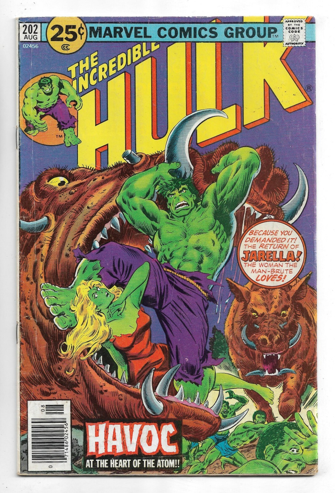 The Incredible Hulk #202 Marvel Comics 1976 Jarella / Doc Samson ...