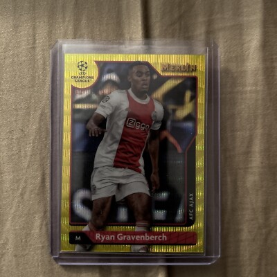 Ryan Gravenberch 21-22 TOPPS CHROME MERLIN UEFA YELLOW WAVE REFRACTOR /225 | eBay