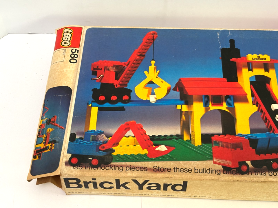 Vintage LEGO #580 Brickyard Set 1974 w/ Box & Instructions – Rare ...