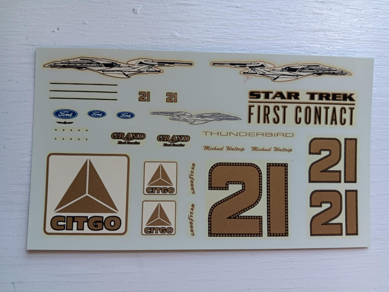 Star Trek First Contact Citgo #21 model car decal sheet | eBay