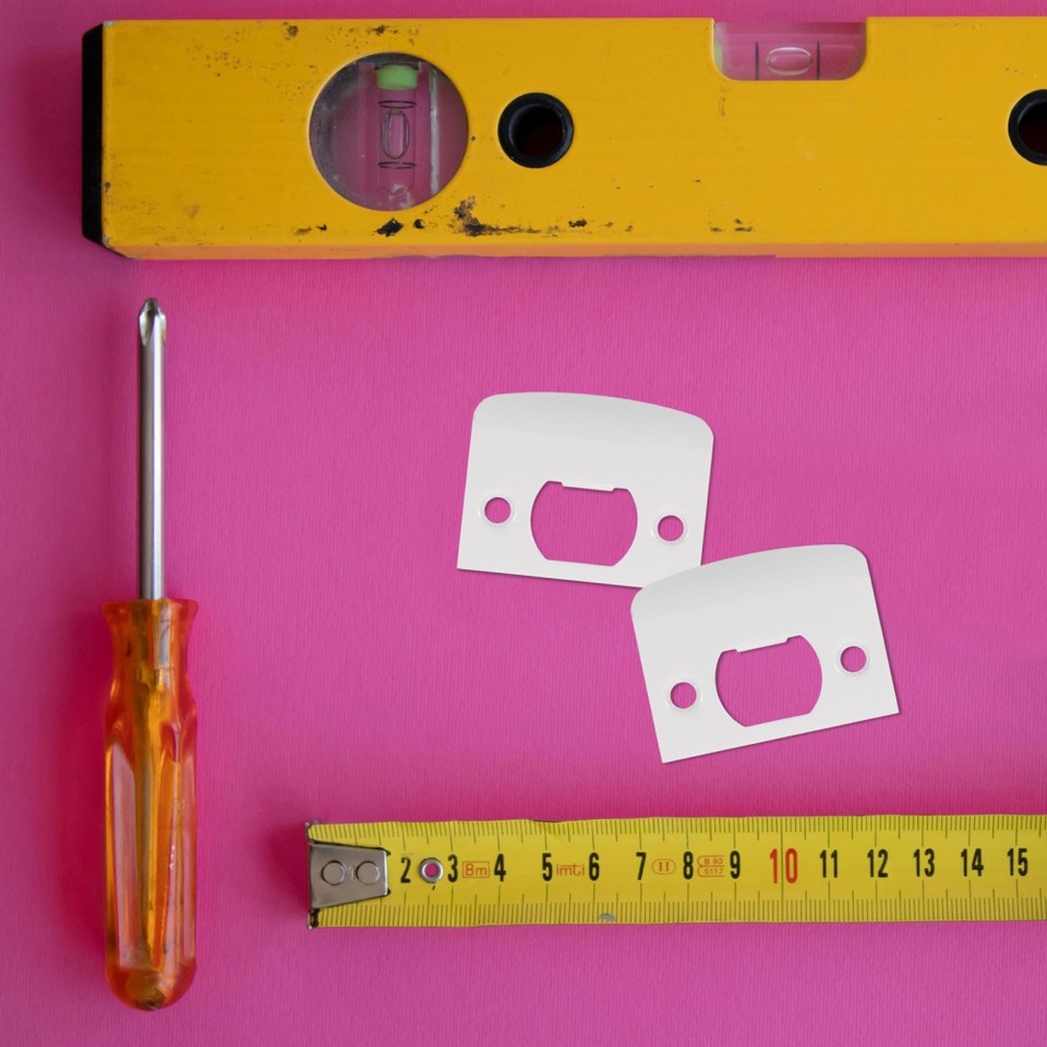 Stainless Steel Door Strike Plate Replacement Lock Deadbolt Blank ...