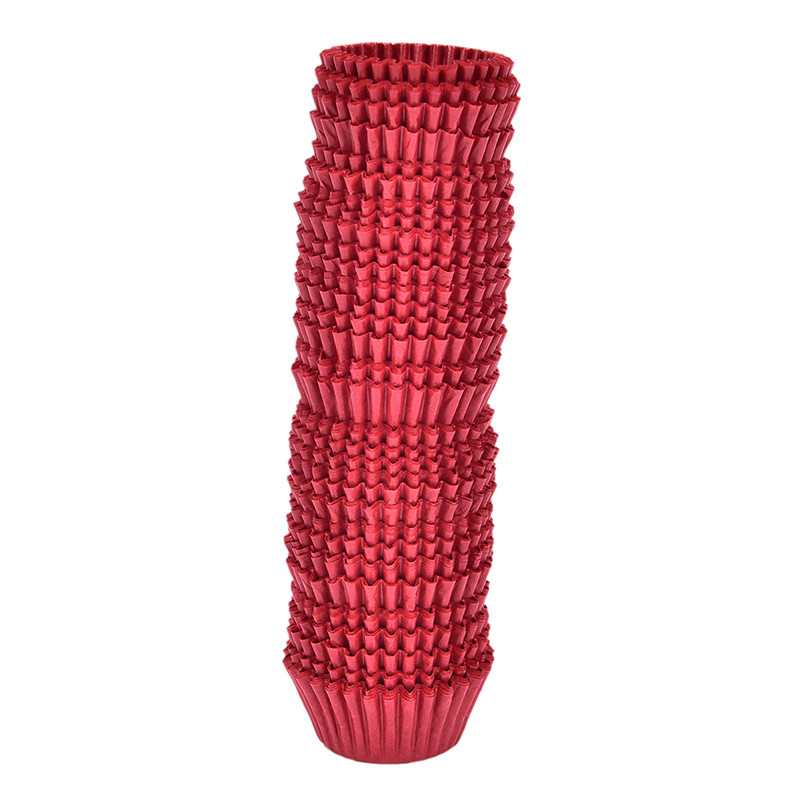 500x Mini Chocolate Paper Liners Baking Cupcake Cases Muffin Cake Solid ...