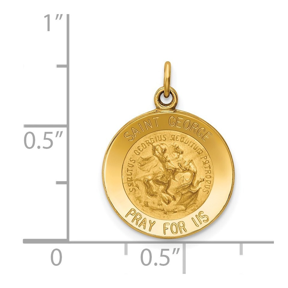 14k Saint George Medal Charm | eBay