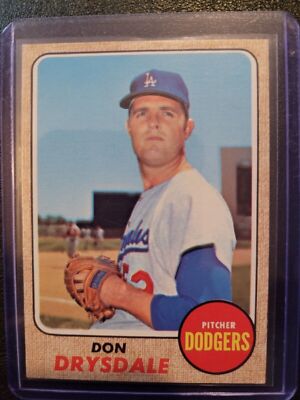 1968 Topps #145 Don Drysdale Los Angeles Dodgers Hall of Fame | eBay