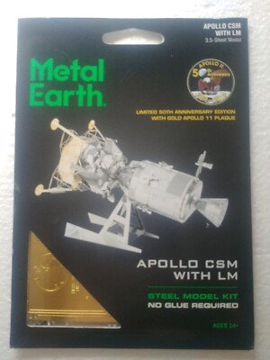 Metal Earth Apollo 11 CSM With LM Nasa 50th Ann. Model Kits 3D Laser ...
