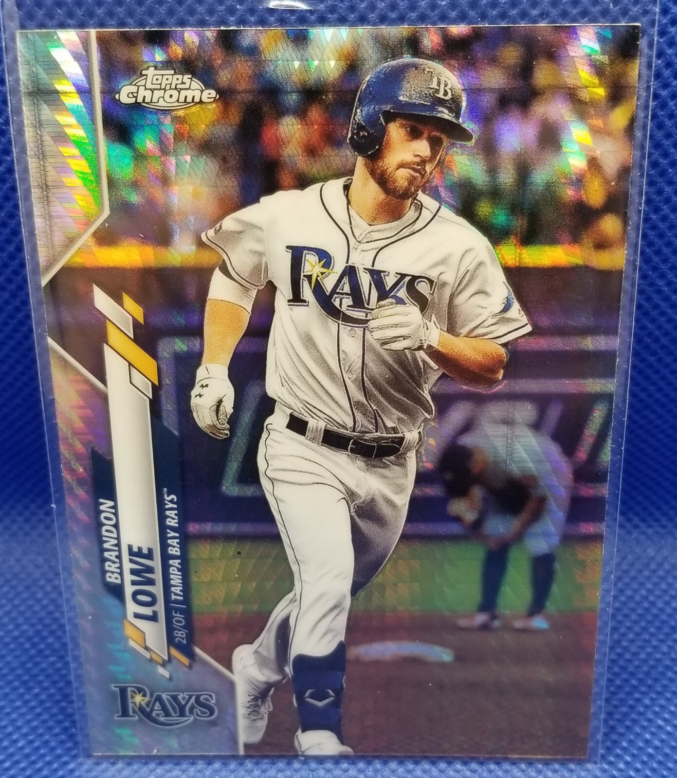 2020 Topps Chrome, Brandon Lowe #119 Xfractor Refractor Parallel, Tampa ...