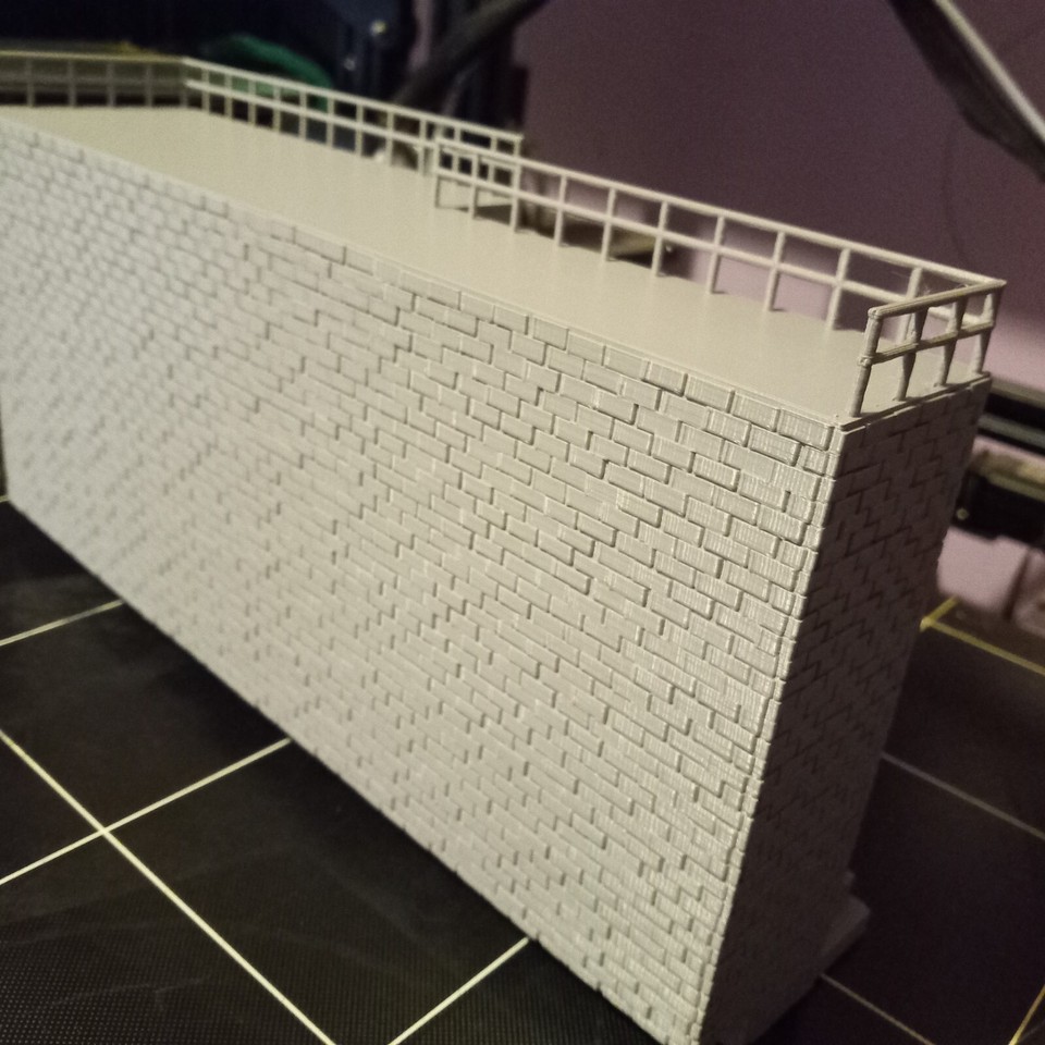 O SCALE BRICK TRAIN DEPOT STATION 3D PRINT3D PLASTIC 10 INCHES LONG ...