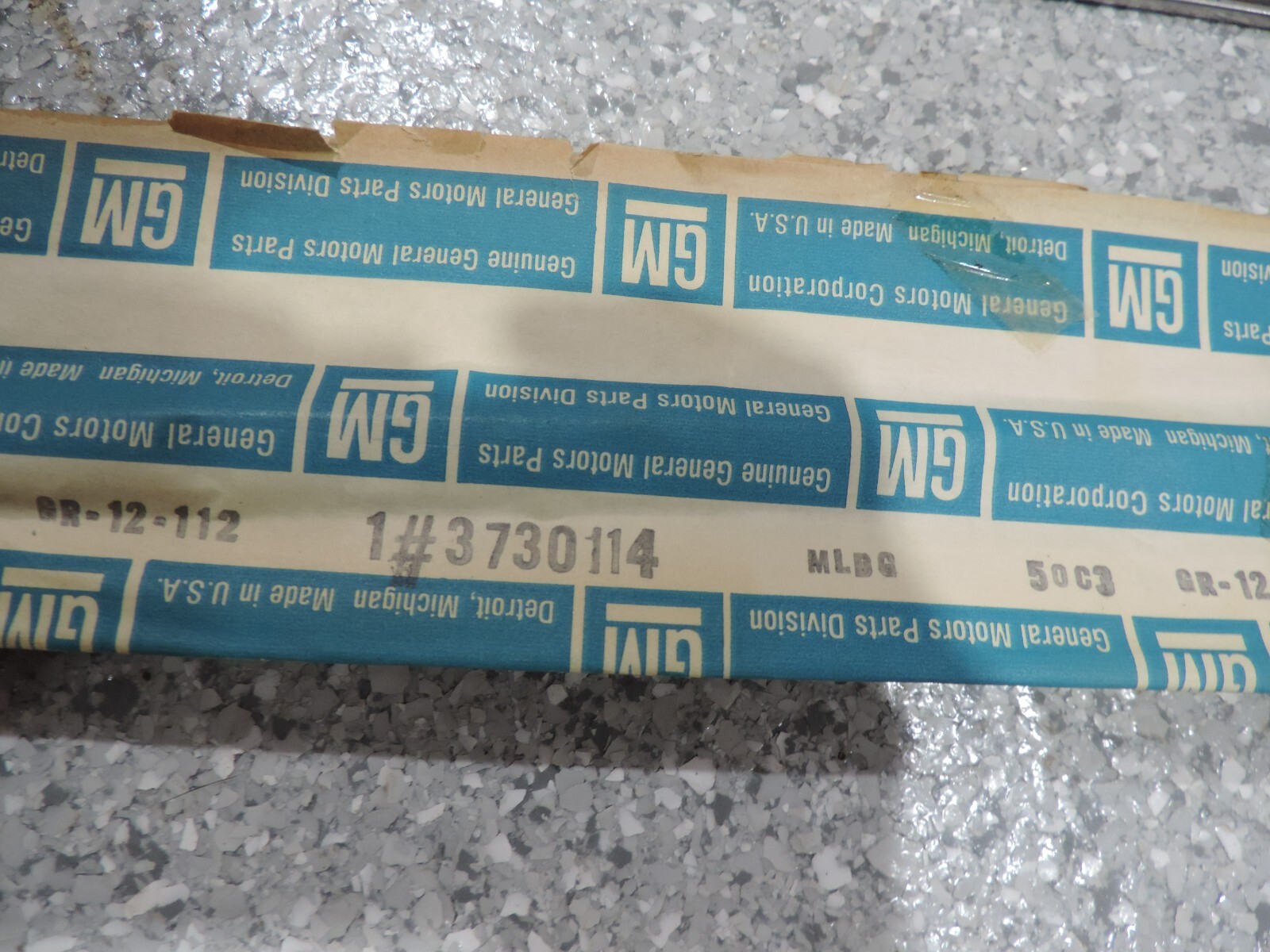 56-61 C1 Corvette Moulding-RH Lower Door Stainless-GM #3730114--NOS ...