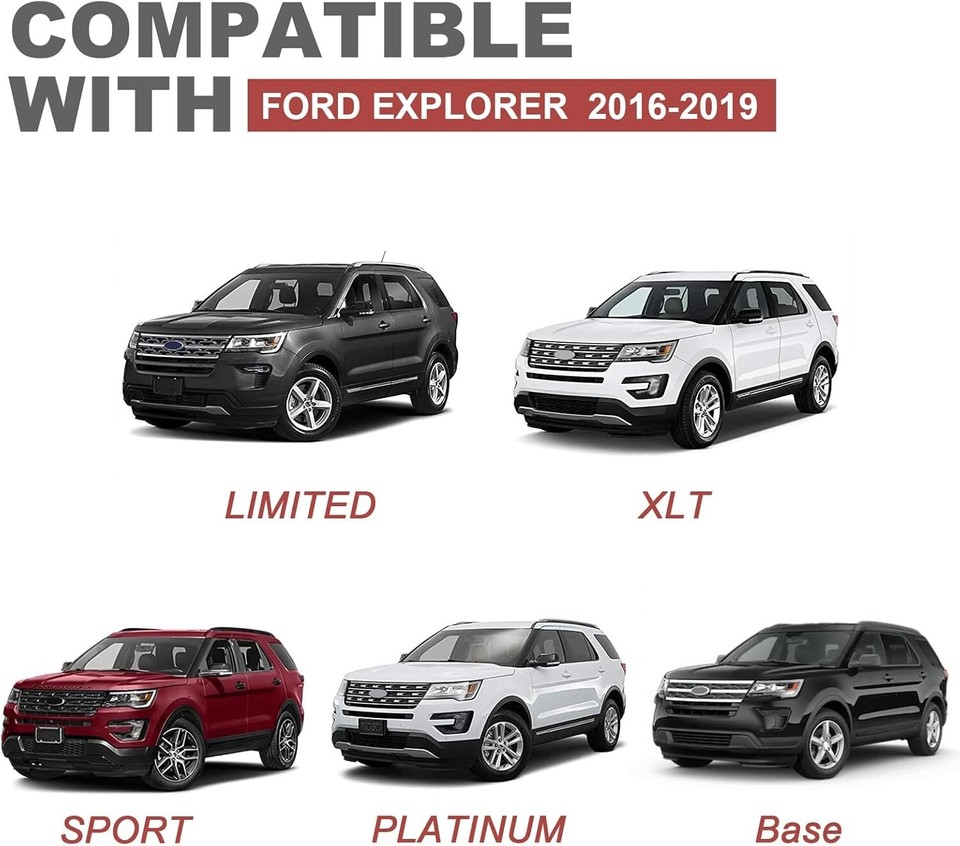 Cross Bars Fits Ford Explorer 2016-2019 (Limited/XLT/Sport/Platinum ...