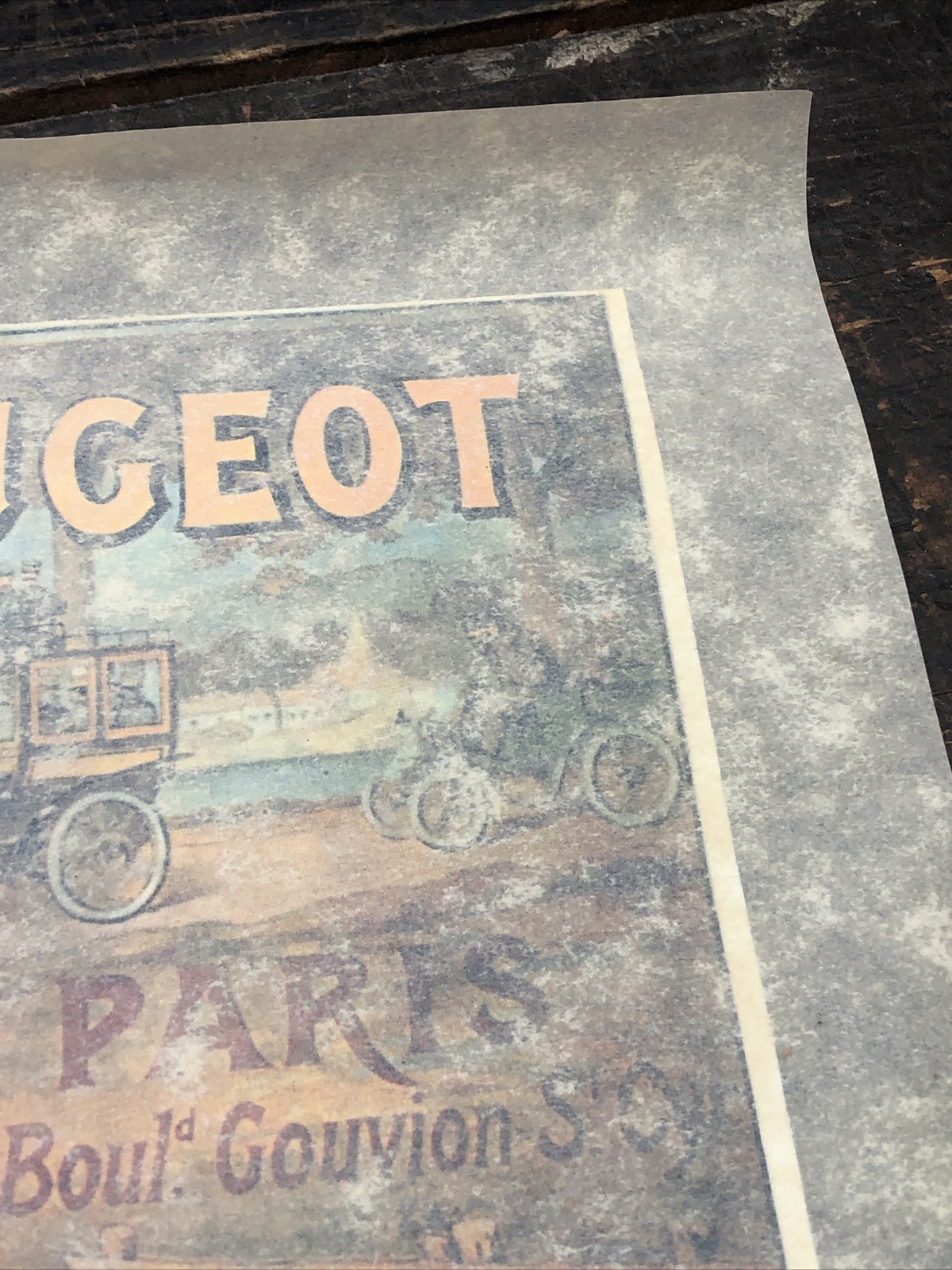 Automobiles Peugeot Vintage Unused Photo-Lith Transfers Genuine | eBay