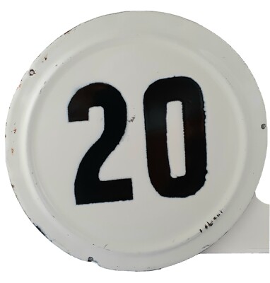 Signs - Enamel House Number Sign White