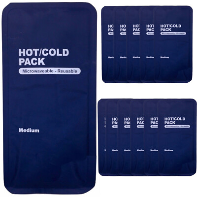 12x HOT COLD PACK First Aid Reusable Ice Heat Gel Packs Microwave ...