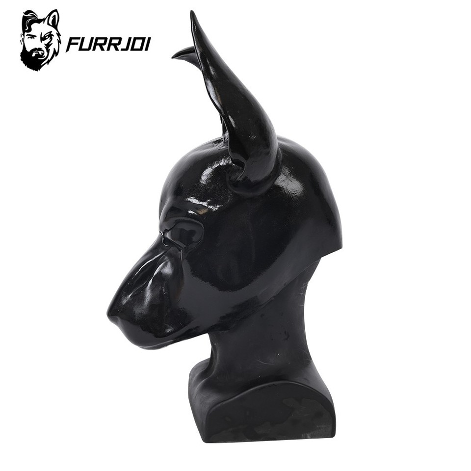 Latex Puppy Hood Dog Head Mask Headgear Party Costume For Cosplay | eBay