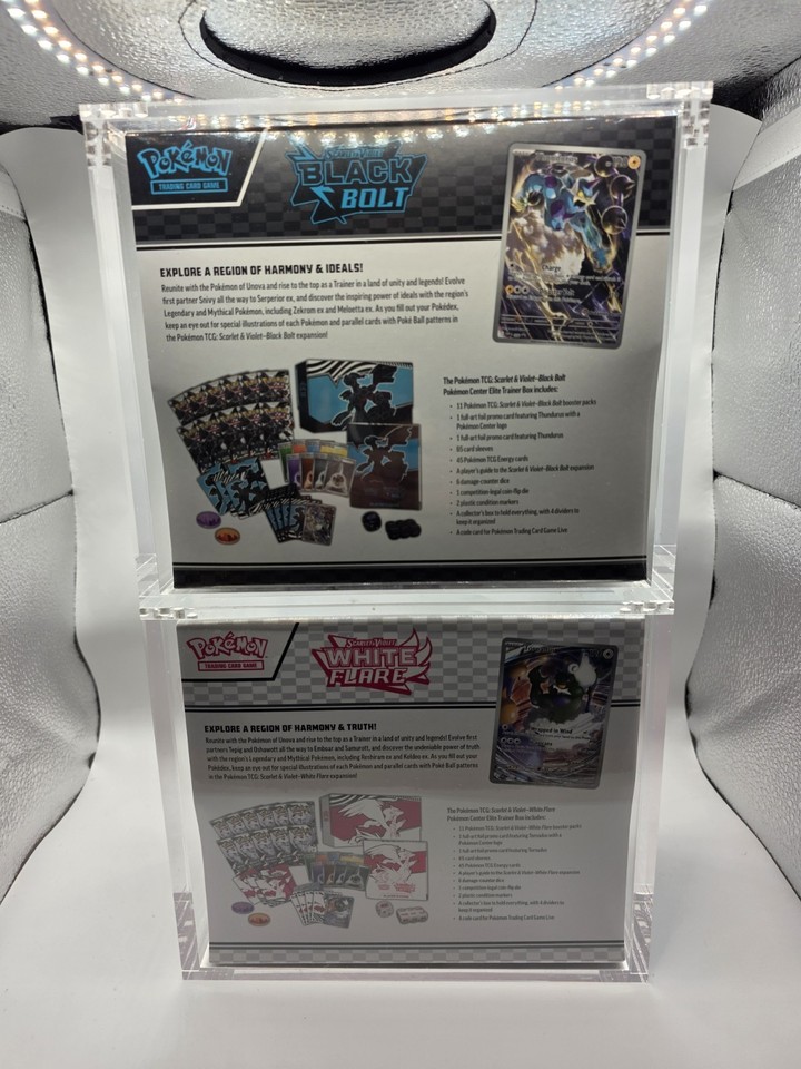Black Bolt and White Flare Pokemon Center Elite Trainer Boxes ...