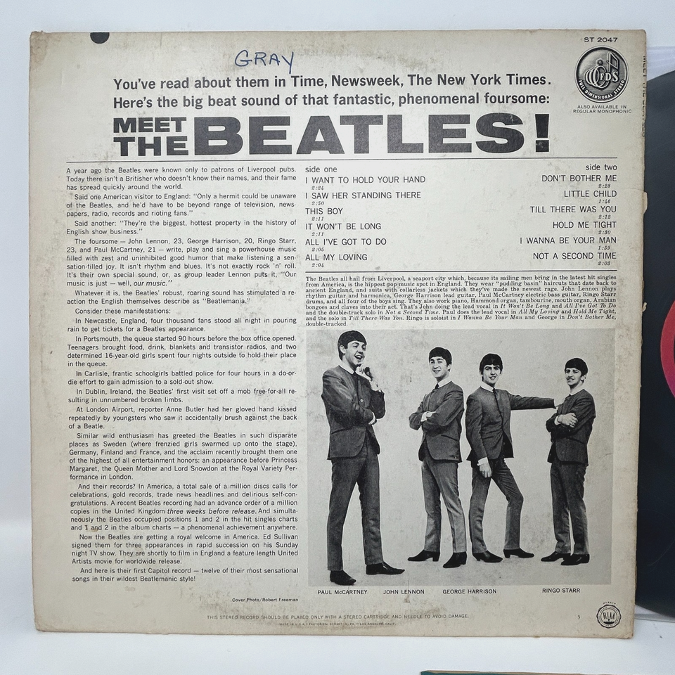 original 1st Press Meet The Beatles Capitol records scranton vintage lp ...