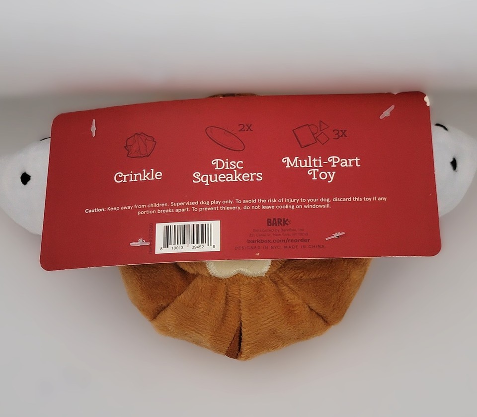 Set of 3 BarkBox Thanksgiving Themed Plush Dog Toys Apple Pie Cranberry ...