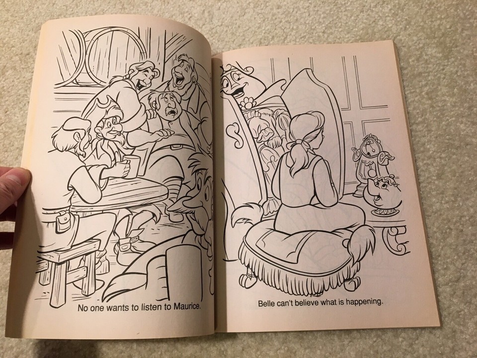 Disney Beauty and the Beast Giant Colouring Golden Books NEW Rare ...