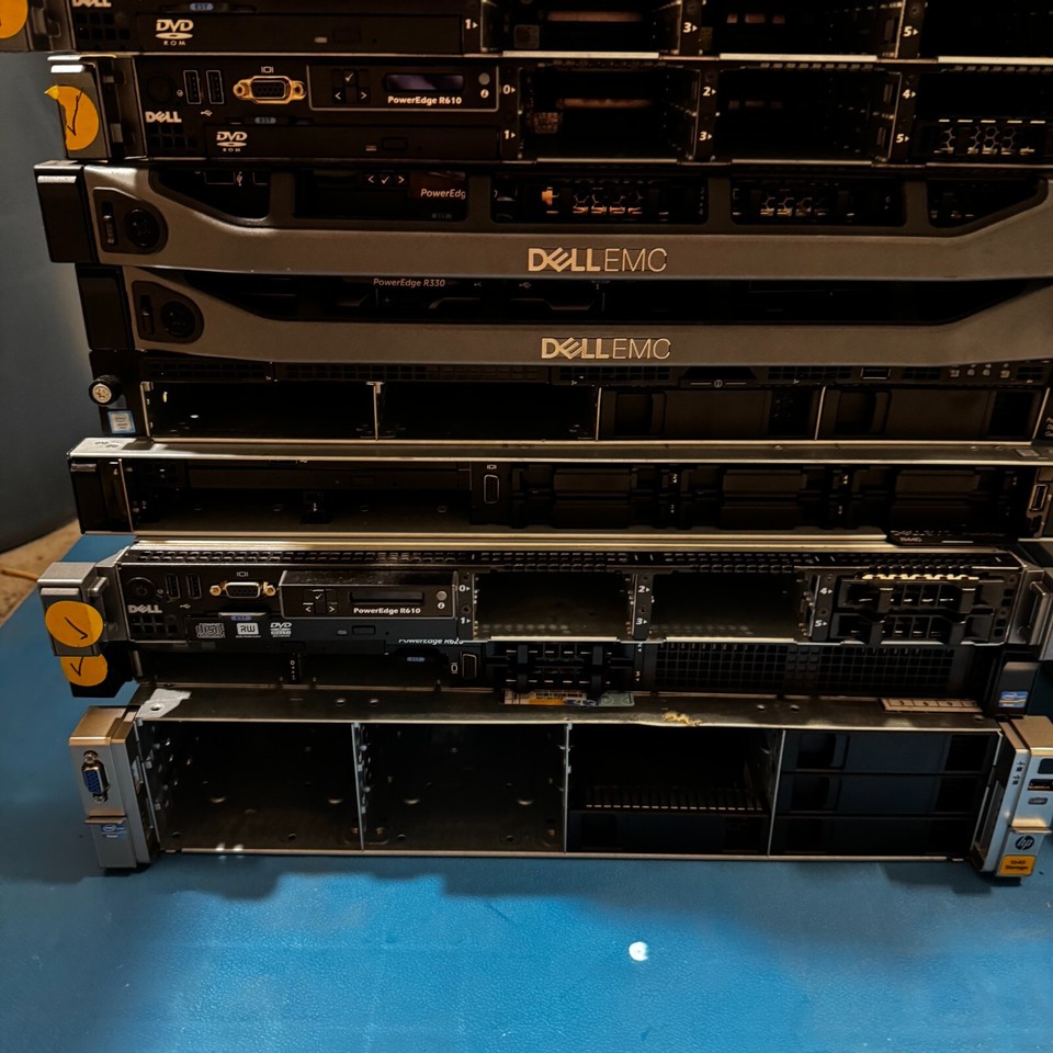 Lot of 53 Dell PowerEdge HP Proliant Servers (R620 R630 R720 R730 DL380 ...