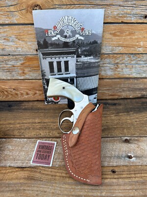 70's 80s Vintage Tex Shoemaker Brown Basket Leather Holster for Colt ...