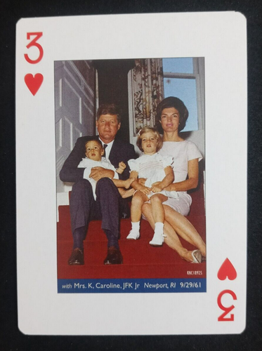2004 JFK John F Kennedy Playing Card 3 Hearts | eBay