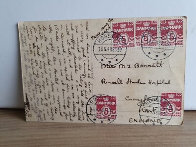 GENEALOGY POSTCARD MISS M BENNETT RUSSELL STONEHAM HOSPITAL CRAYFORD ...