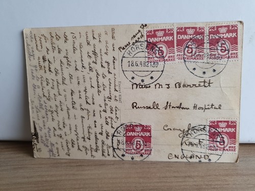 GENEALOGY POSTCARD MISS M BENNETT RUSSELL STONEHAM HOSPITAL CRAYFORD ...