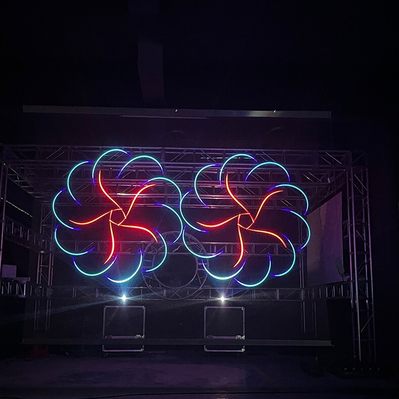 6W RGB Fullcolor Animation Laser Light Projector Stage Effect Beam ...