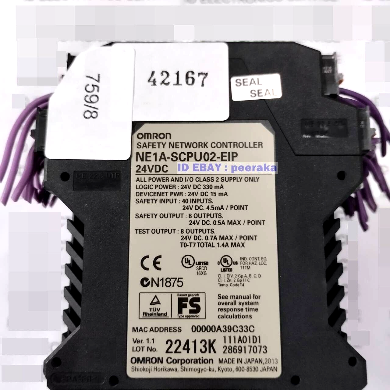 NE1A-SCPU02-EIP OMRON Safety Network Controller, Free Fast Ship | eBay