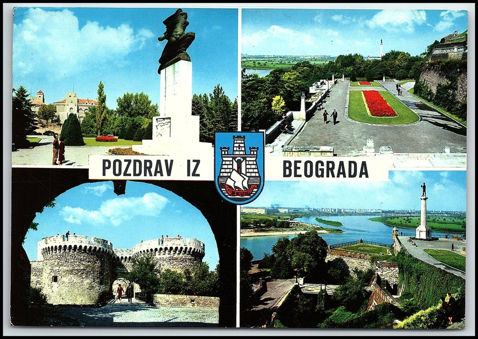 Vintage Belgrade Yugoslavia Kalemegdan Fortress Rivers 1967 Chrome ...