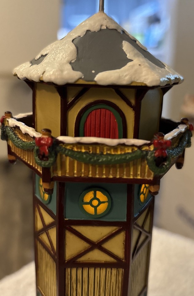 HAWTHORNE VILLAGE Observation Tower Holiday Railroad Works Lights Up | eBay