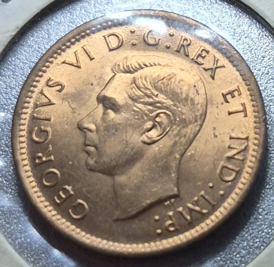 (1940) 🇨🇦Penny ⭐️Sealed Since 1940 ️ (BU/MS+ Condition) ⭐️1/4 Offset ...