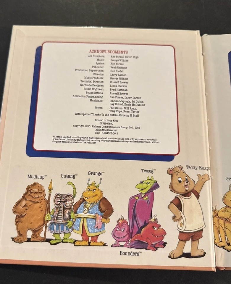 1985 TEDDY RUXPIN THE AIRSHIP Worlds of Wonder Hardcover Book - Ken ...