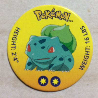 1998 Pokemon Pog Cardboard Coin Bulbasaur Nintendo Battle Disc #01 | eBay