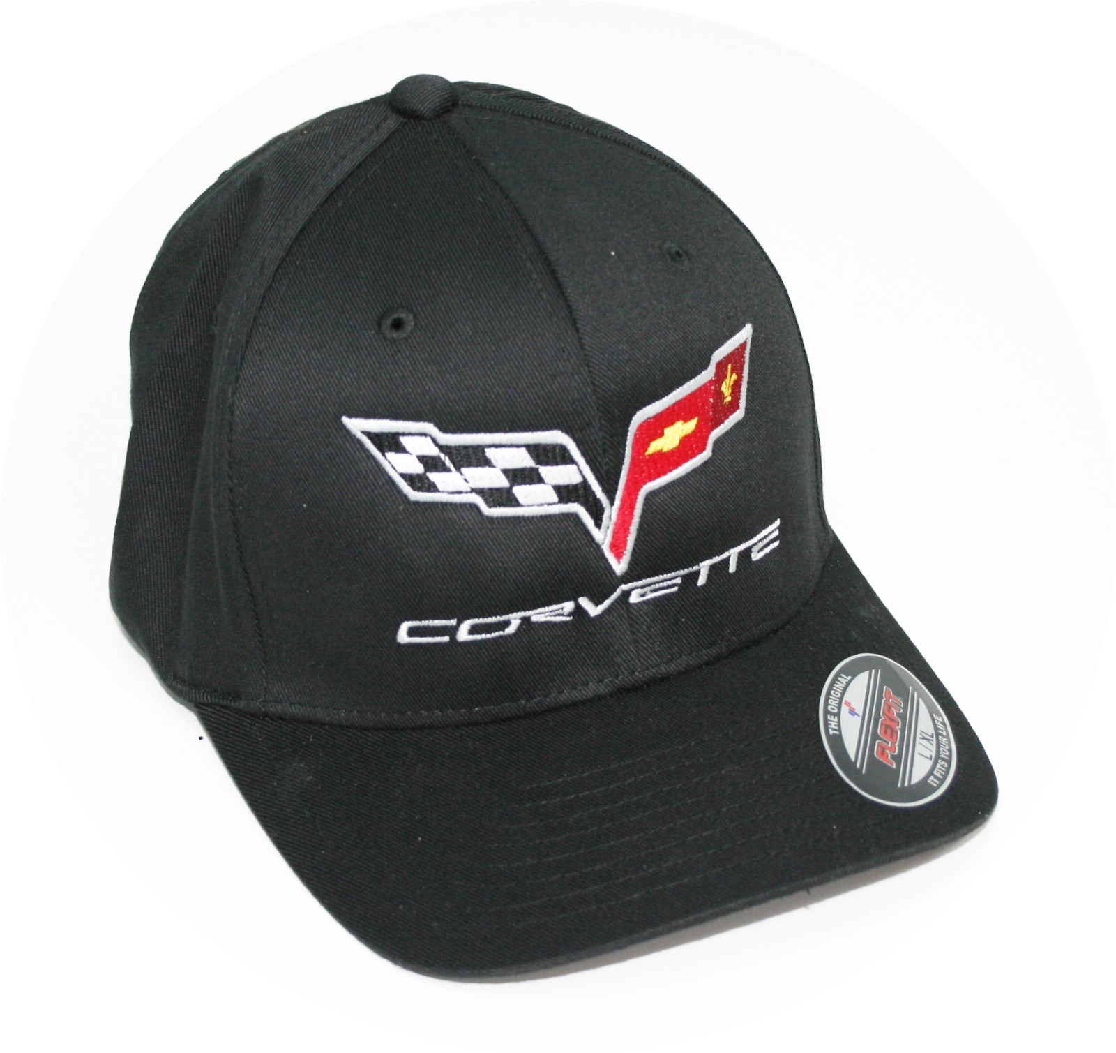 Chevrolet Corvette Hat Cap with C6 2005-2013 Crossed Flags Logo | eBay