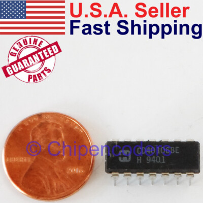 Harris CD40106BE CMOS Hex Schmitt-Trigger Inverters PDIP IC CD40106 ...