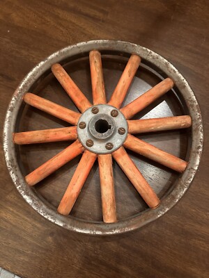 Antique Wooden Car Wheel Rim & Hub. 12 Wooden Spokes. Circa 1920-1930s ...