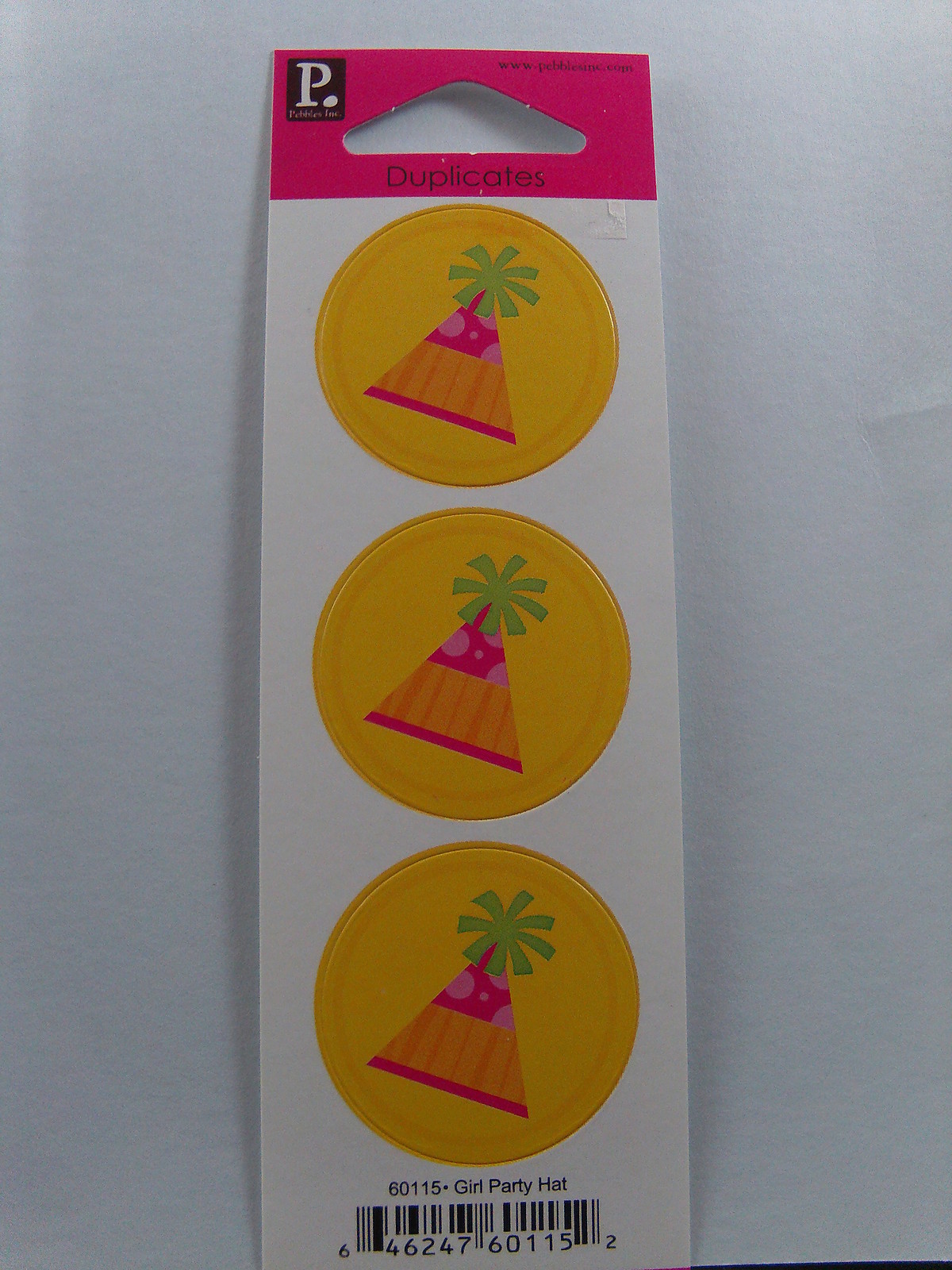 NEW PEBBLES INC DUPLICATES STICKERS GIRL PARTY HAT 60115 1397 | eBay