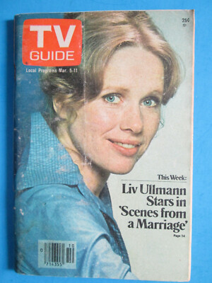 TV GUIDE 1977 March 5-11 Liv Ullmann Scenes From A Marriage The ...
