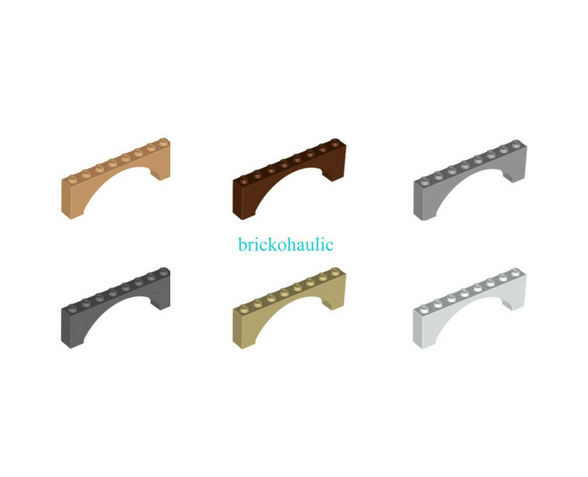 Lego Brick Arch 1 x 8 x 2 Raised Arch Parts Pieces Lot ALL COLORS | eBay