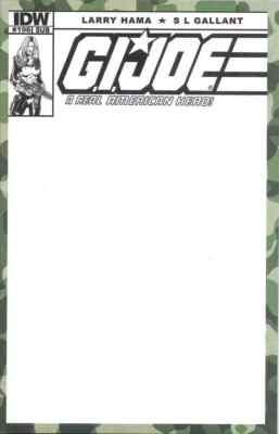 (2014) IDW GI JOE A REAL AMERICAN HERO #208 BLANK VARIANT COVER | eBay