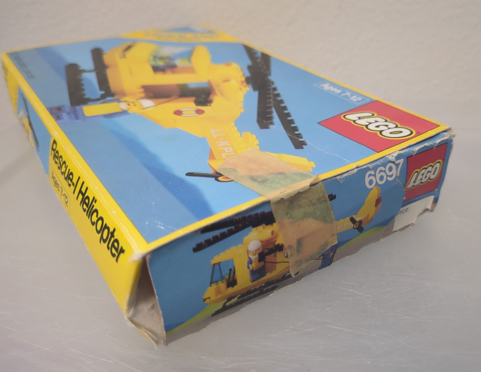Vintage/Excellent LEGO Town Set 6697 Rescue Helicopter Complete w/ Box ...