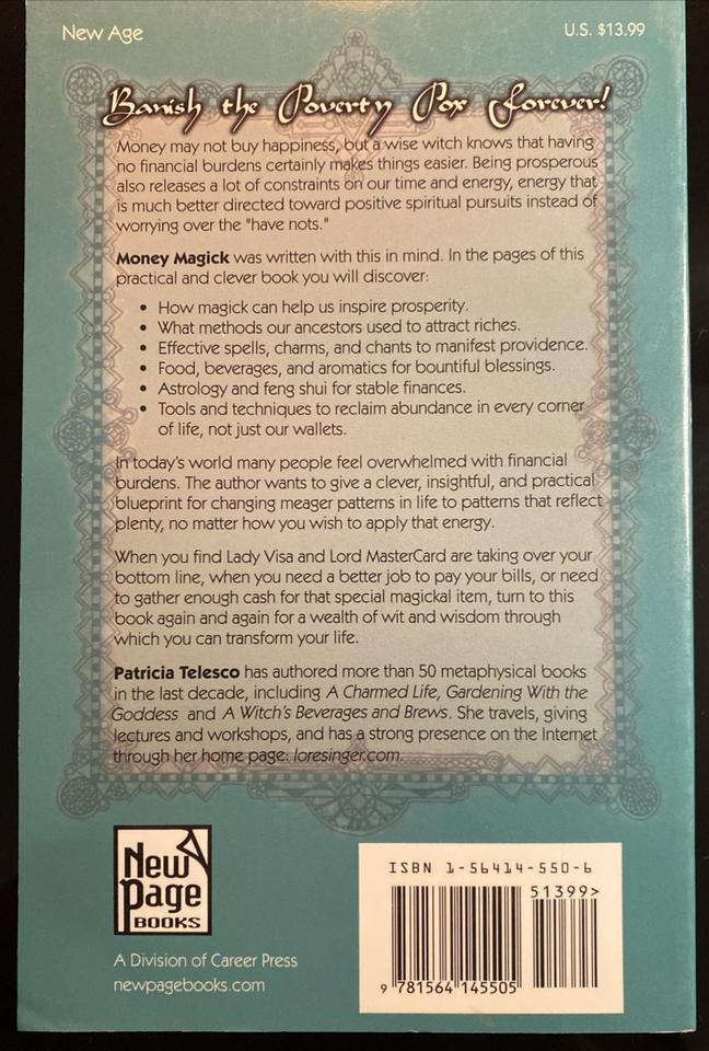 Money Magick : How to Use Magick to Gain Prosperity by Patricia Telesco ...