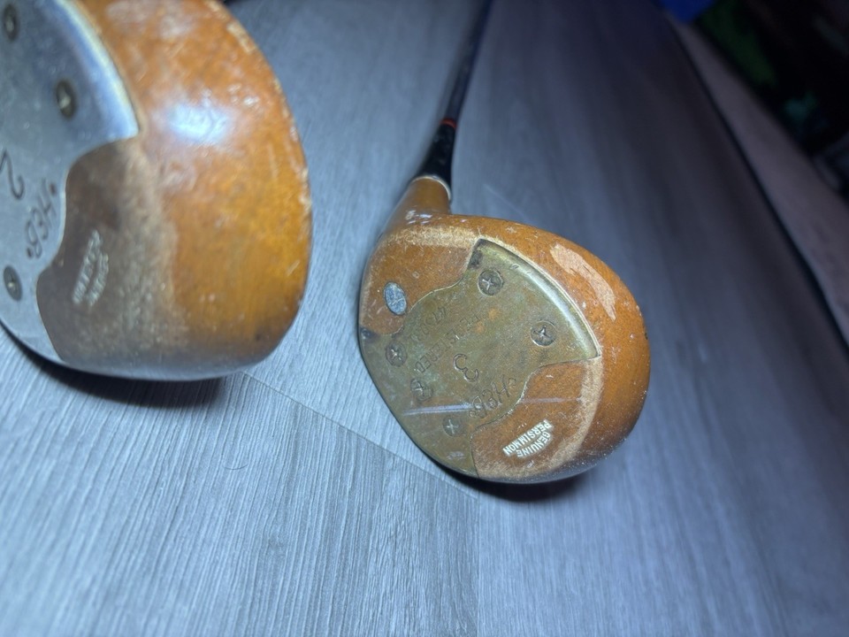 Vintage H&B Hillerich & Bradsby RH Golf Clubs Drivers Persimmon Woods 1 ...
