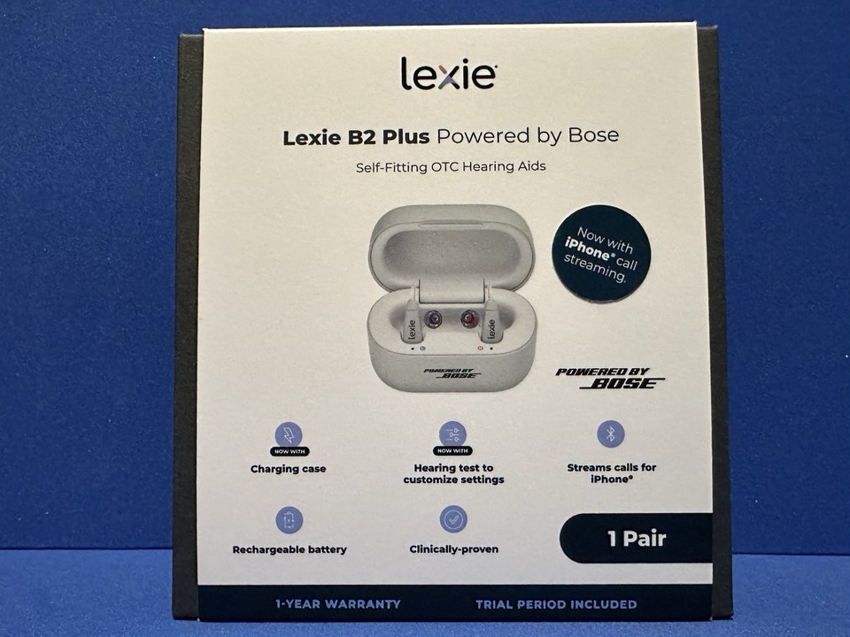 “NEW” Lexie B2 Plus Powered by Bose Self-fitting OTC Hearing Aid Sealed ...