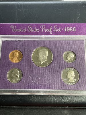 1986 Proof Set U.S. Mint Original Government Packaging OGP Collectible ...