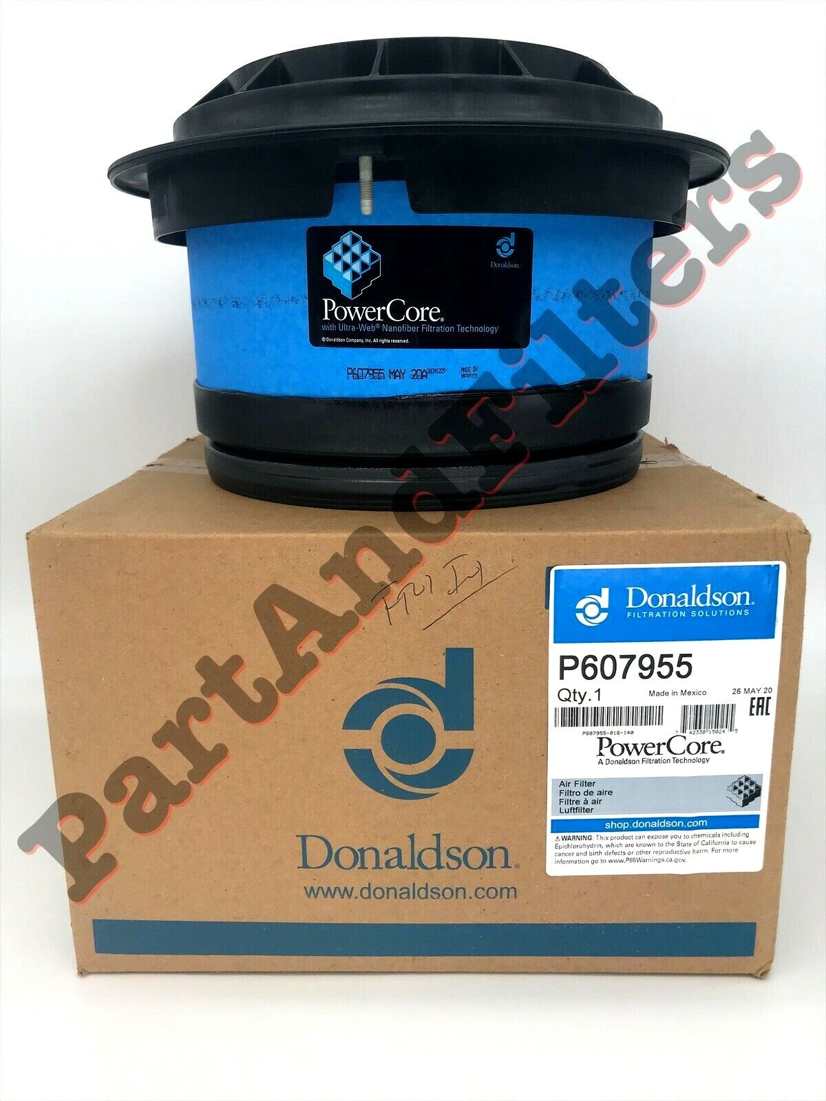 P607955 Donaldson Air Filter, Primary Round Powercore | eBay