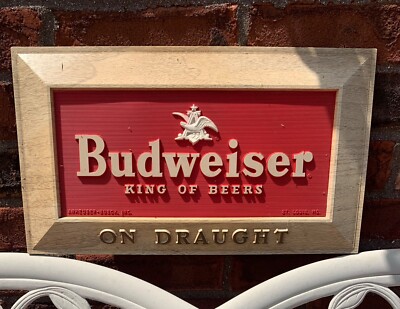 VINTAGE BUDWEISER BEER DISPLAY / SIGN 15" X 8" | eBay