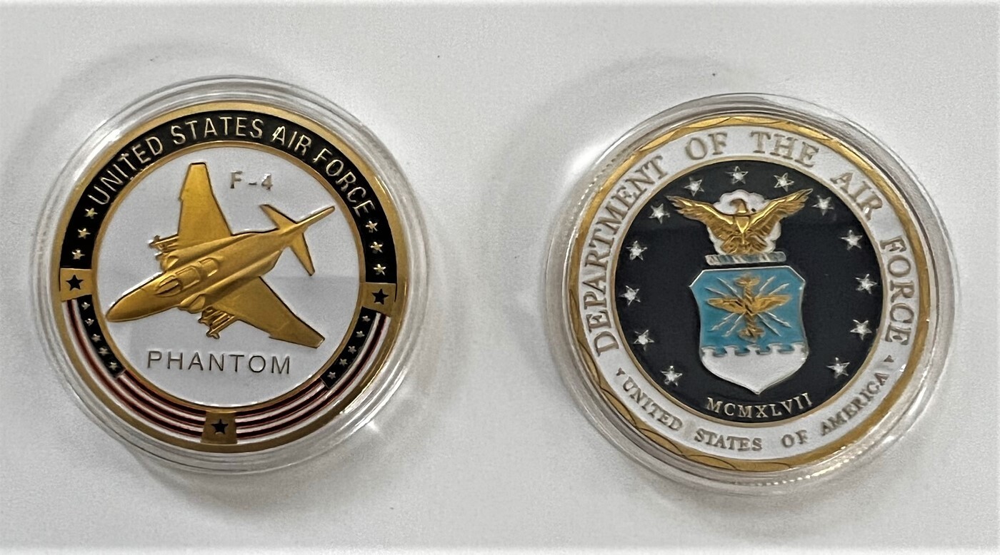 F-4 Phantom II USAF Air Force Challenge Coin #2 F-14 F-104 F-16 F-15 F ...
